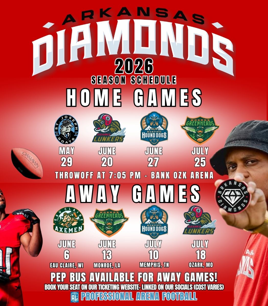 Arkansas Diamonds - The Arena League™ - Professional Arena Football